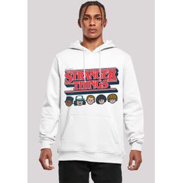 F4NT4STIC Herren Kapuzenpullover "Stranger Things Caricature Logo Netflix TV Series", wei&szlig;, Gr. L, Obermaterial: 65% Baumwolle, 35% Polyester,