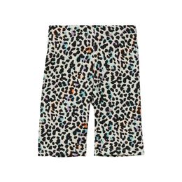 s.Oliver JUNIOR M&auml;dchen Radlerhose, wei&szlig;, Gr. 158, animal-print, Web, Obermaterial: 95% Baumwolle, 5% Elasthan, Hosen, mit Leo-Pprint