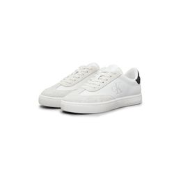 Damen Plateausneaker "CLASSIC CUPSOLE LOW MG MIX", Calvin Klein Jeans, Gr. 35, schwarz-weiß, Leder, Lederimitat, Schuhe, Schnürschuh, Halbschuh,