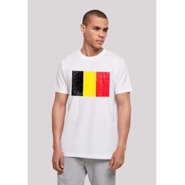 F4NT4STIC Herren T-Shirt "Belgien Flagge Belgium", weiß, Gr. XL, Obermaterial: 100% Baumwolle, Shirts, Print