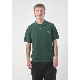 Cleptomanicx Herren Poloshirt "Shirt Dazed", gr&uuml;n, Gr. L, bedruckt, 100% Baumwolle, Shirts, mit lockerem Schnitt