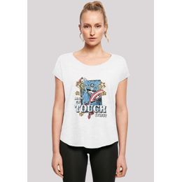 F4NT4STIC Damen T-Shirt "Marvel Captain America Made Of Tough Stuff", weiß, Gr. S, Obermaterial: 100% Baumwolle, Shirts, Damen,Premium