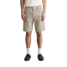 Marc O'Polo Herren Shorts "aus reiner Bio-Baumwolle", wei&szlig;, Gr. 33, MARC O'POLO DENIM, gestreift, Obermaterial: 100% Baumwolle, Hosen