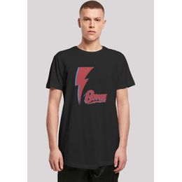 F4NT4STIC Herren T-Shirt "David Bowie Red Bolt", schwarz, Gr. XS, Obermaterial: 100% Baumwolle, Shirts, Print