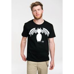 logoshirt Herren T-Shirt "Venom", schwarz-wei&szlig;, Gr. XL, bedruckt, 100% Baumwolle, Shirts, mit coolem Front-Print
