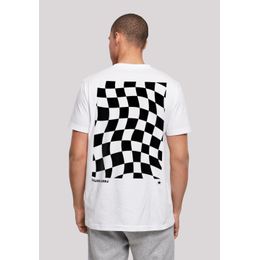 F4NT4STIC Herren T-Shirt "Wavy Schach Muster", weiß, Gr. XL, Obermaterial: 100% Baumwolle, Shirts, Print
