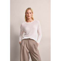 Bugatti Damen Rundhalspullover, beige, Gr. XS, unifarben, 53% Polyamid, 27% Polyacryl, 20% Alpaka, Pullover, aus Alpaka-Wollmischung