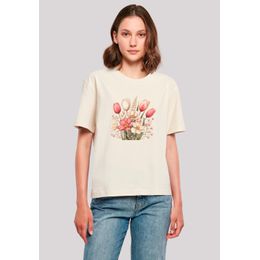 F4NT4STIC Damen T-Shirt "Rosa weißer Frühlingsblumenstrauß", weiß, Gr. XL, Obermaterial: 100% Baumwolle, Shirts, Premium Qualität