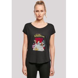 F4NT4STIC Damen T-Shirt "Alice im Wunderland Retro Poster", schwarz, Gr. XL, Obermaterial: 100% Baumwolle, Shirts, Print