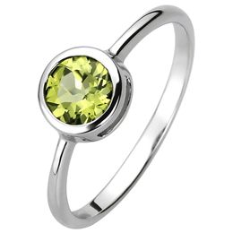 Jobo Damen Fingerring, 56, Silber 925 (Sterlingsilber), gr&uuml;n, Silber 925 (Sterlingsilber), Fingerringe, 925 Silber mit Peridot