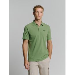 NO EXCESS Herren Poloshirt "NO EXCESS Poloshirt Polo Pique Garment Dyed", grün, Gr. M, 95% Baumwolle, 5% elasthan, Shirts