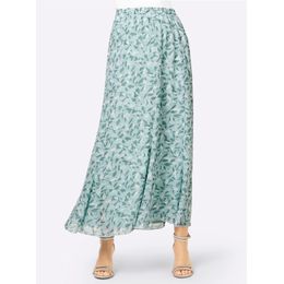 CR&Eacute;ATION L CREATION L Damen A-Linien-Rock, gr&uuml;n, Gr. 18, gemustert, 100% Polyester, R&ouml;cke