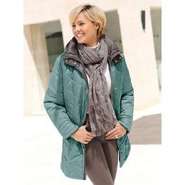Casual Looks Damen Steppjacke, grün, Gr. 38, gemustert, mehrfarbig, unifarben, 100% Polyester, Jacken