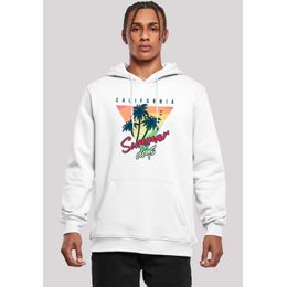 F4NT4STIC Herren Kapuzenpullover "California Palmen Retro", wei&szlig;, Gr. S, Obermaterial: 65% Baumwolle, 35% Polyester, Pullover, Premium Qualit&auml;t