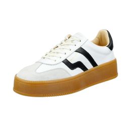 Gant Damen Sneaker "Cuzima", Gr. 40, schwarz-weiß, Leder, Schuhe, Plateausneaker, Retro Sneaker, Schnürschuh mit Plateausohle
