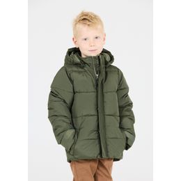 ZIGZAG Jungen Outdoorjacke "Lusano", gr&uuml;n, Gr. 104, unifarben, 100% Polyester, Jacken, mit reflektierenden Elementen