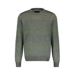 Lerros Herren Strickpullover "Lerros Strickpullover in Melange-Streifenoptik", gr&uuml;n, Gr. S, 100% Baumwolle, Pullover