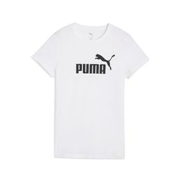 Puma Damen T-Shirt "ESS No. 1 Logo T-Shirt Damen", wei&szlig;, Gr. XS, Obermaterial: 100% Baumwolle; Kragen: 70% Baumwolle, 30% Polyester, Shirts