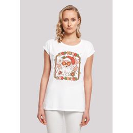 F4NT4STIC Damen T-Shirt "Stay Merry And Bright Hippie Santa", wei&szlig;, Gr. S, Obermaterial: 100% Baumwolle, Shirts, Premium Qualit&auml;t,