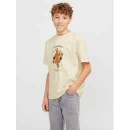 Jack & Jones Jungen T-Shirt "JORANATOMY SKULL TEE SS CREW NECK SN JNR", weiß, Gr. 128, JACK & JONES JUNIOR, bedruckt, Single Jersey, Obermaterial: 100% Baumwolle,