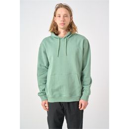 Cleptomanicx Herren Kapuzensweatshirt "Ligull Boxy", gr&uuml;n, Gr. XL, bestickt, 100% Baumwolle, Sweatshirts, In l&auml;ssigem Schnitt