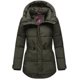 Marikoo Damen Winterjacke "Akumaa", grün, Gr. S, 100% Polyester, Jacken, mit tailliertem Schnitt