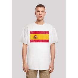 F4NT4STIC Herren T-Shirt "Spain Spanien Flagge distressed", wei&szlig;, Gr. S, Obermaterial: 100% Baumwolle, Shirts, Print