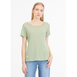 Ragwear Damen T-Shirt "MINTTA", grün, Gr. XL, unifarben, Jersey, Obermaterial: 50% Baumwolle, 50% Polyester, Shirts
