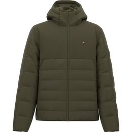 Tommy Hilfiger Herren Steppjacke "CL MIXED MEDIA HOODED JACKET", grün, Gr. S, Web, Obermaterial: 100% Polyamid, Jacken