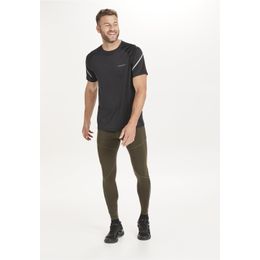 Endurance Herren Funktionstights "SAMIEN", grün, Gr. XXL, mehrfarbig, 72% Nylon, 28% Elasthan, Hosen, mit reflektierenden Elementen