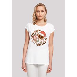 F4NT4STIC Damen T-Shirt "Dead inside but jolly AF Weihnachten", wei&szlig;, Gr. L, Obermaterial: 100% Baumwolle, Shirts, Premium Qualit&auml;t,