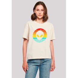 F4NT4STIC Damen T-Shirt "Alien Retro Sonnenuntergang", wei&szlig;, Gr. XXL, Obermaterial: 100% Baumwolle, Shirts, Premium Qualit&auml;t