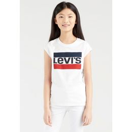 LEVI'S KIDS M&auml;dchen T-Shirt, wei&szlig;, Basic, Gr. 4, bedruckt, Jersey, Obermaterial: 60% Baumwolle, 40% Polyester, Shirts, for GIRLS