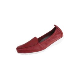 Natural Feet Damen Mokassin "Adela", Gr. 44, rot, Leder, Schuhe, mit sto&szlig;hemmender Sohle
