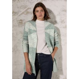 Cecil Damen Cardigan, grün, Gr. M, gemustert, Stoff, 42% Polyacryl, 31% Polyester, 27% Baumwolle, Strickjacken, im angenehmen Materialmix