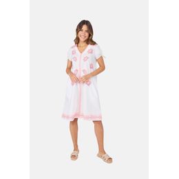 LIEBLINGSST&Uuml;CK LIEBLINGSST&Uuml;CK Damen Sommerkleid, wei&szlig;, Gr. 34, bedruckt, gemustert, mehrfarbig, Obermaterial: 100% Baumwolle, Kleider, mit Stickerei