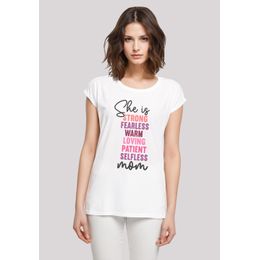 F4NT4STIC Damen T-Shirt "Mothers Day Strong & Fearless Mom Inspirational Quote", wei&szlig;, Gr. XS, Obermaterial: 100% Baumwolle, Shirts, Premium Qualit&auml;t