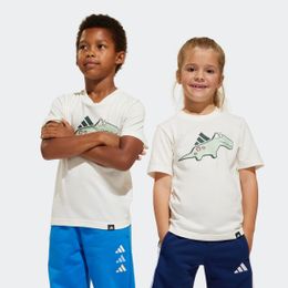 Jungen T-Shirt "LK ADRPT TEE", weiß, Gr. 128, adidas Sportswear, Obermaterial: 100% Baumwolle, Shirts
