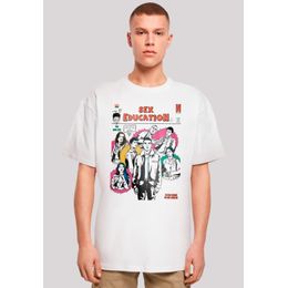 F4NT4STIC Damen T-Shirt "Sex Education Magazine Cover Netflix TV Series", wei&szlig;, Gr. XL, Obermaterial: 100% Baumwolle, Shirts, Premium Qualit&auml;t