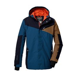 Killtec Jungen Skijacke "KSW 387 BYS SKI JCKT", blau, Gr. 140, Oberstoff 1: 100% Polyester (recycelt)/ Oberstoff 2: 100% Polyester, Futter: 100%