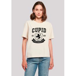 F4NT4STIC Damen T-Shirt "Cupid University Valentinstag", wei&szlig;, Gr. XS, Obermaterial: 100% Baumwolle, Shirts, Premium Qualit&auml;t