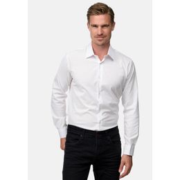 Rusty Neal Herren Langarmhemd "Langarm", weiß, Gr. XL, unifarben, 60% Baumwolle, 37% Polyester, 3% Elasthan, Hemden, im Slim-Fit geschnitten