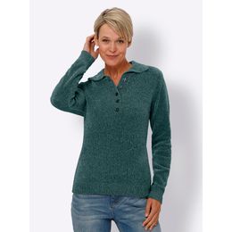 Classic Basics Damen Polokragenpullover "Polopullover", gr&uuml;n, Gr. 50, unifarben, 100% Polyester, Pullover