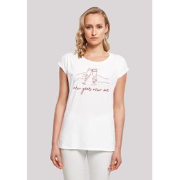 F4NT4STIC Damen T-Shirt "Silvester Party new year new me", wei&szlig;, Gr. XL, Obermaterial: 100% Baumwolle, Shirts, Print