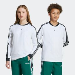 Jungen Langarmshirt "LONGSLEEVE", wei&szlig;, Gr. 146, adidas originals, Obermaterial: 100% Polyester, Shirts