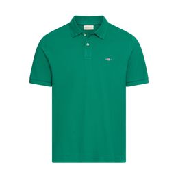 Gant Herren Poloshirt "REG EMB ARCHIVE SHIELD POLO", grün, Gr. S, Web, Obermaterial: 100% Baumwolle, Shirts, Mit Schlitzen an der Seite