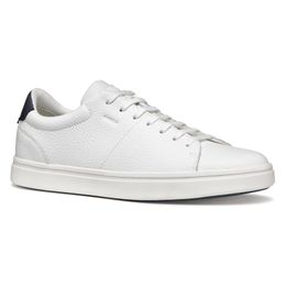 Geox Herren Sneaker "U BALTMOORE", Gr. 42, weiß, Leder, Synthetik, Textil, Schuhe, Retro Sneaker, Schnürschuh mit farblich abgesetzter Ferse