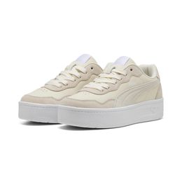 Puma Damen Sneaker "Court Lally Skye Suede Sneakers Damen", Gr. 38,5, wei&szlig;, Obermaterial: Textil, Synthetik, Kuhleder, Leder; Futter: Textil;