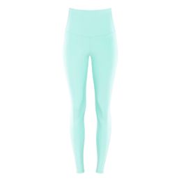 WINSHAPE Damen Leggings "Functional Comfort HWL117C", grün, Gr. L, 85% Polyester, 15% Elasthan, Hosen, mit V-Shape Applikation und Core-Bund