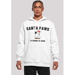 F4NT4STIC Herren Kapuzenpullover "Santa Paws Christmas Cat", wei&szlig;, Gr. XXL, Obermaterial: 65% Baumwolle, 35% Polyester, Pullover, Premium Qualit&auml;t,